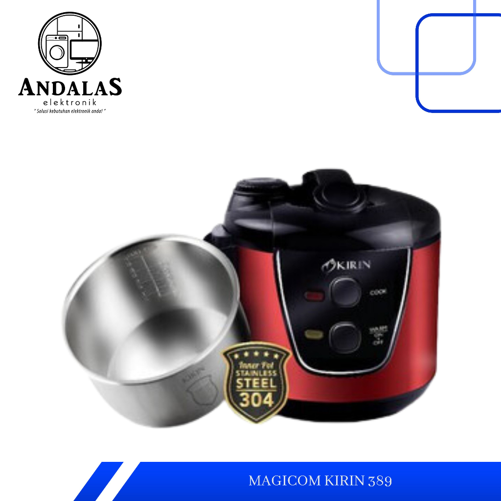 Jual RICE COOKER MAGIC COM 2 L 3 IN 1 KIRIN KRC 389 KRC-389 | Shopee Indonesia
