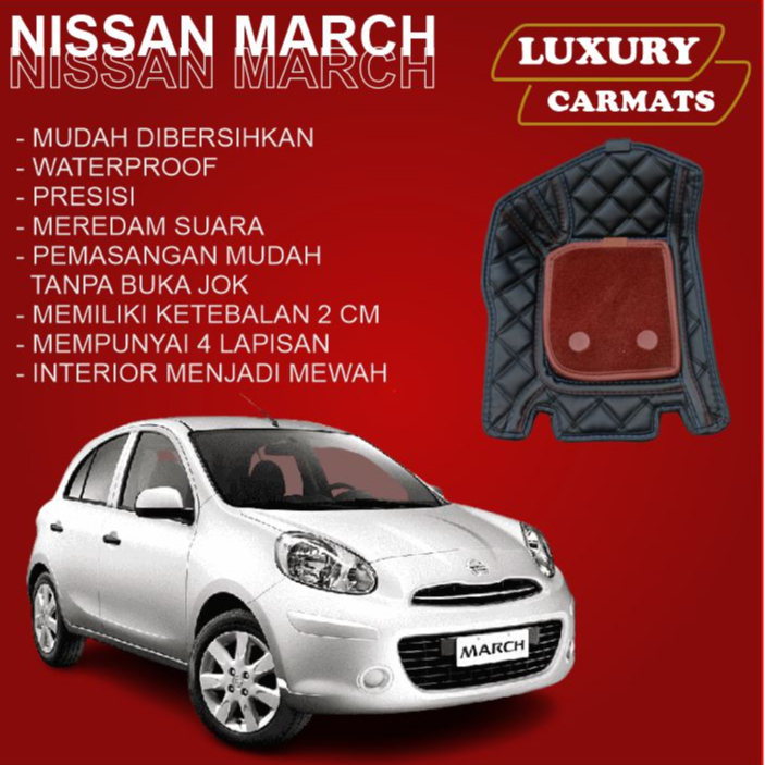 Jual KARPET MOBIL LUXURY 360 PREMIUM CUSTOM FIT NISSAN MARCH 2 LAYER ...