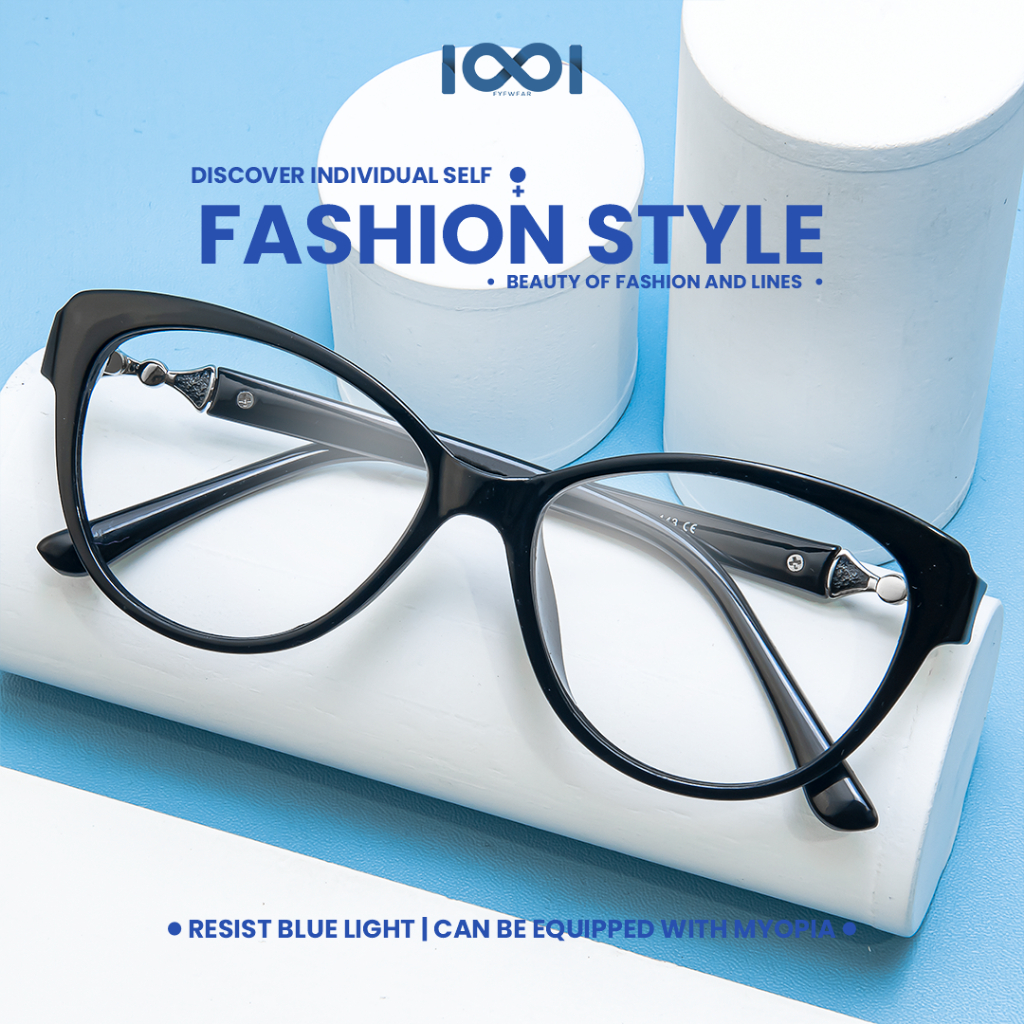 Jual IOOI Eyewear - Kacamata Cat Eye TR Elastis Lensa Anti Radiasi ...