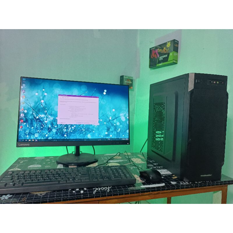 Jual PC ryzen 3 2200G/Ram 8GB/SSD Nvme 256 GB/Monitor 24 inch | Shopee ...