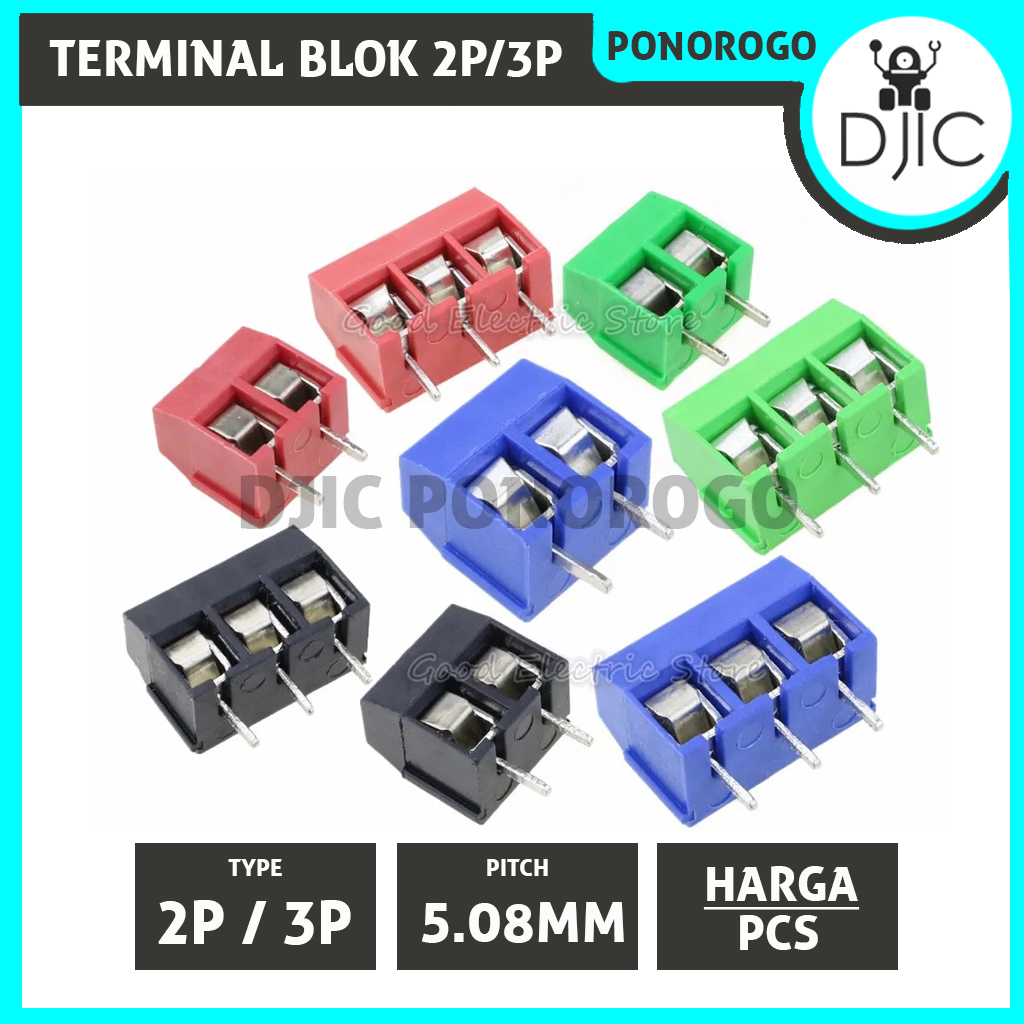 Jual TERMINAL BLOCK SCREW PCB 2P 3P PIN BIRU HIJAU | Shopee Indonesia