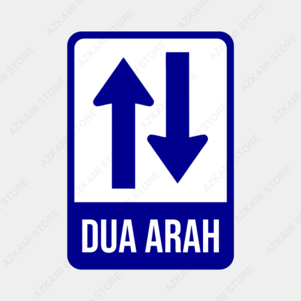 Jual Jual Rambu Jalur Dua Arah 35cm x 50cm Plat Alumunium Berkualitas ...