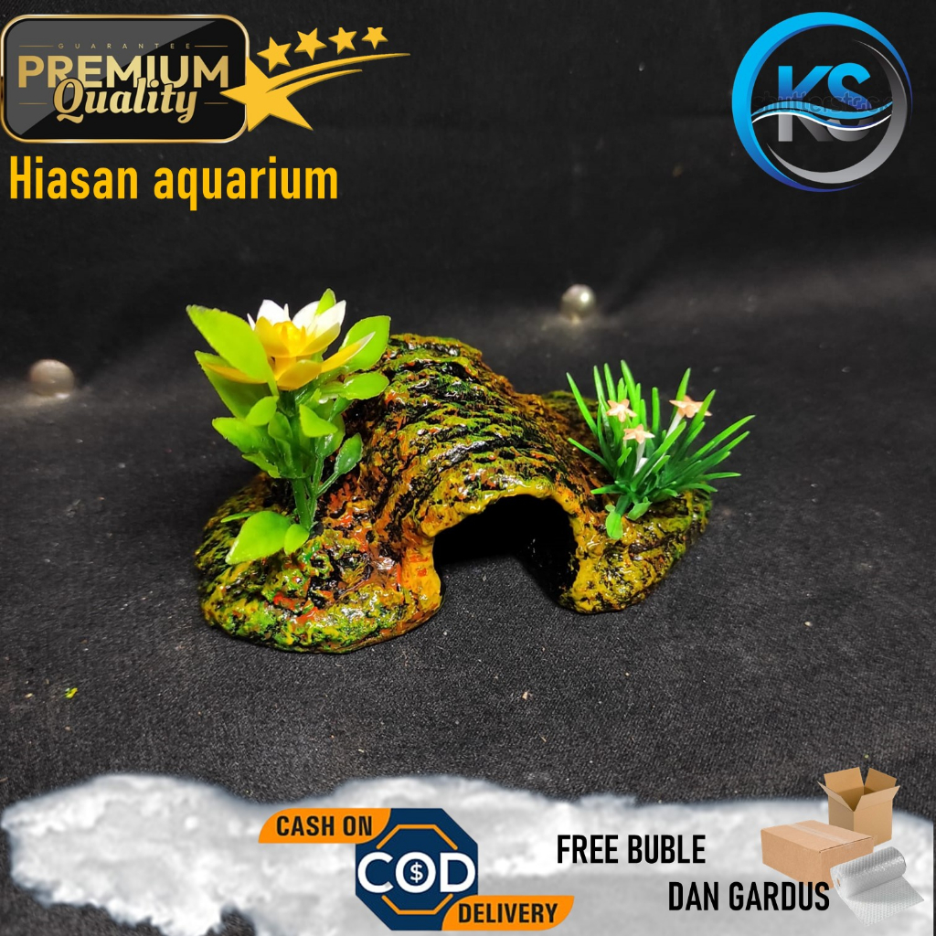 Jual Hiasan Aquarium Dekorasi Ornamen Akuarium Jembatan Kayu Daun ...