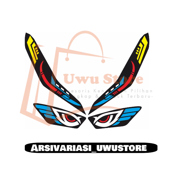 Jual STIKER ALIS & MATA VARIO 125 TERLARIS SAYAP BIRU | Shopee Indonesia
