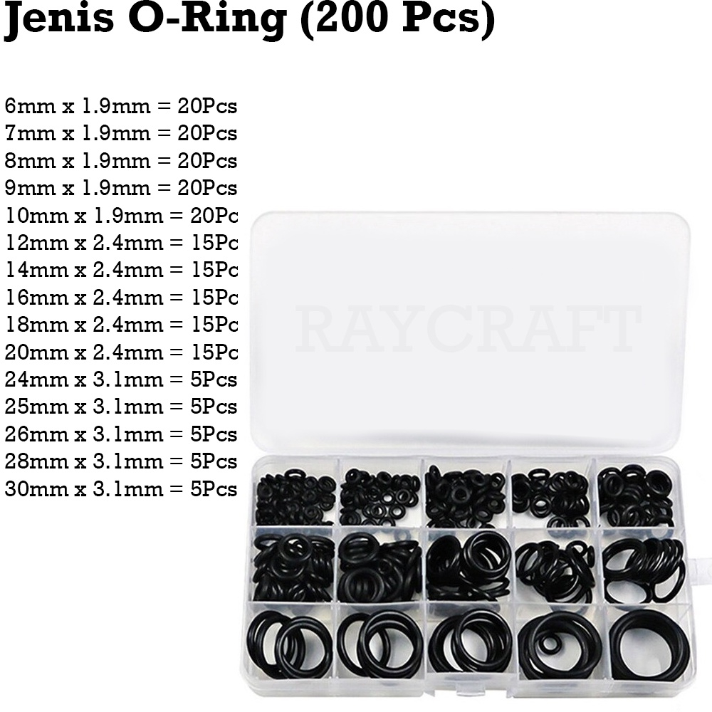 Jual VECONOR Karet Rubber O Ring Universal Seal Tightening 419 PCS - J200 - Red Assorted Rubber ...