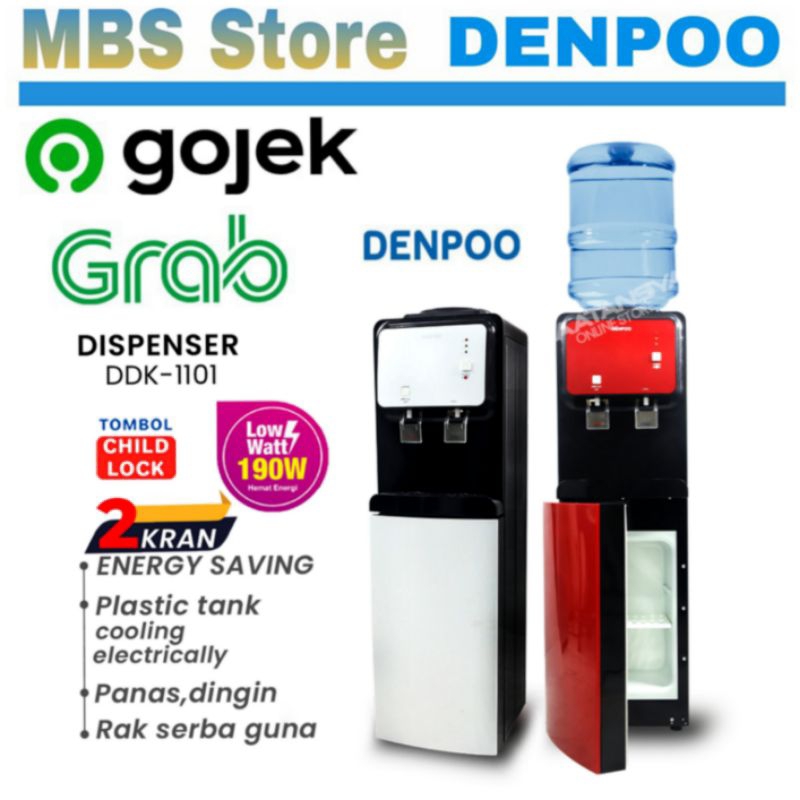 Jual Dispenser Denpoo Galon Atas Hemat Listrik Denpoo DDK1101 (190 Watt ...