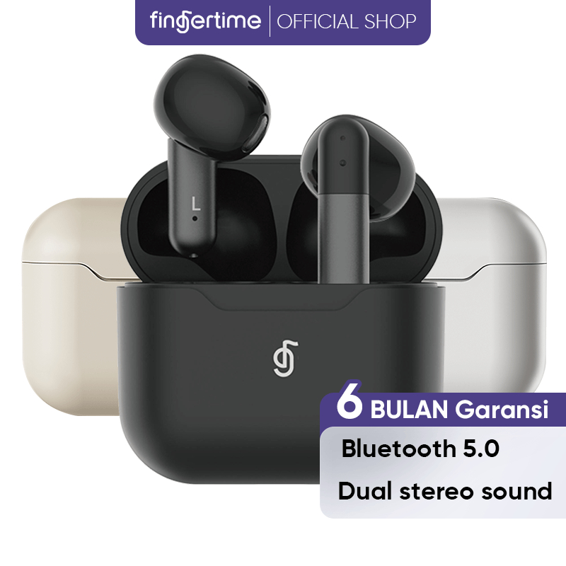 Jual Fingertime TWS Earbuds Wireless Bluetooth Earphone Headset Large ...