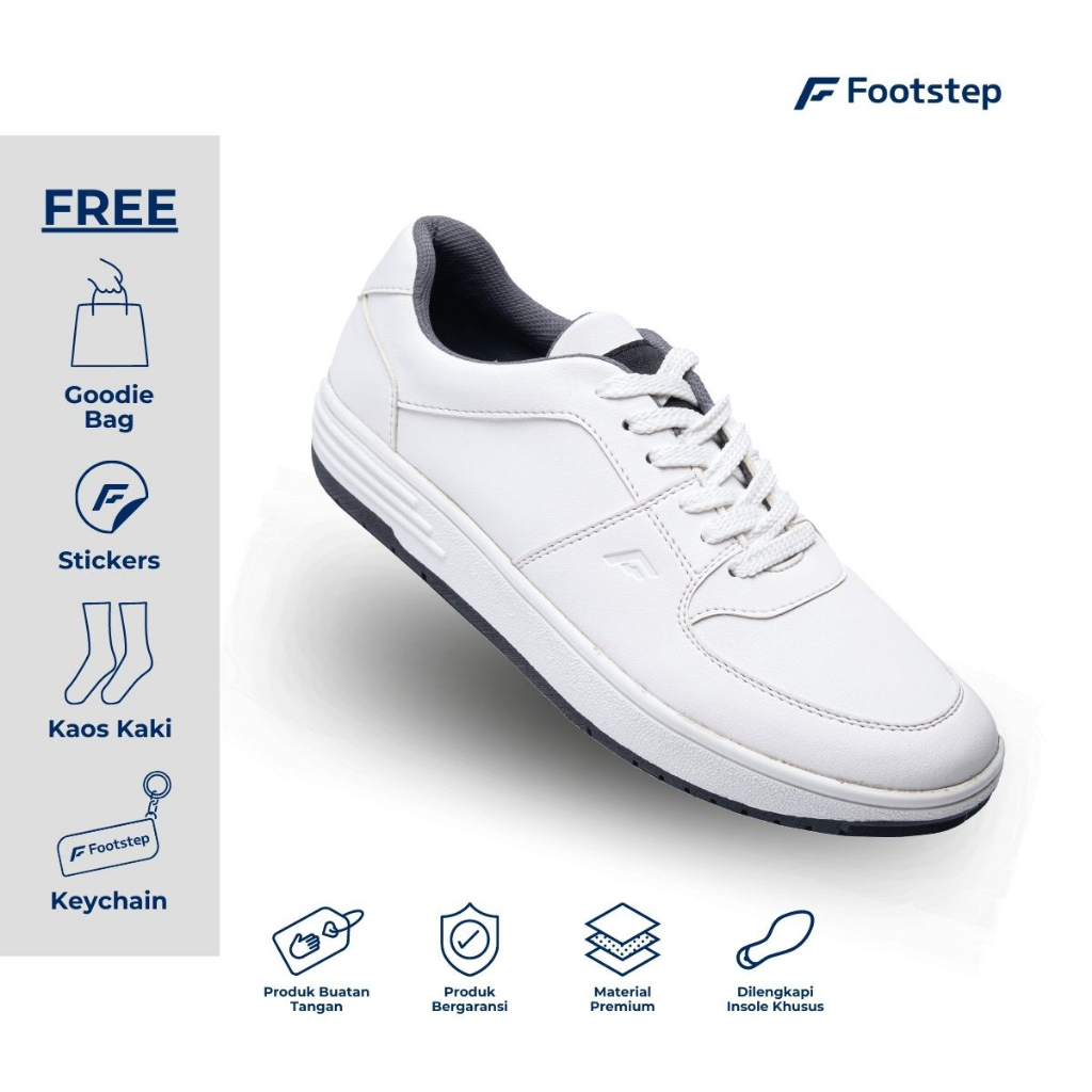 Jual Footstep Footwear Sepatu Pria Sneakers Viva Full White Original ...