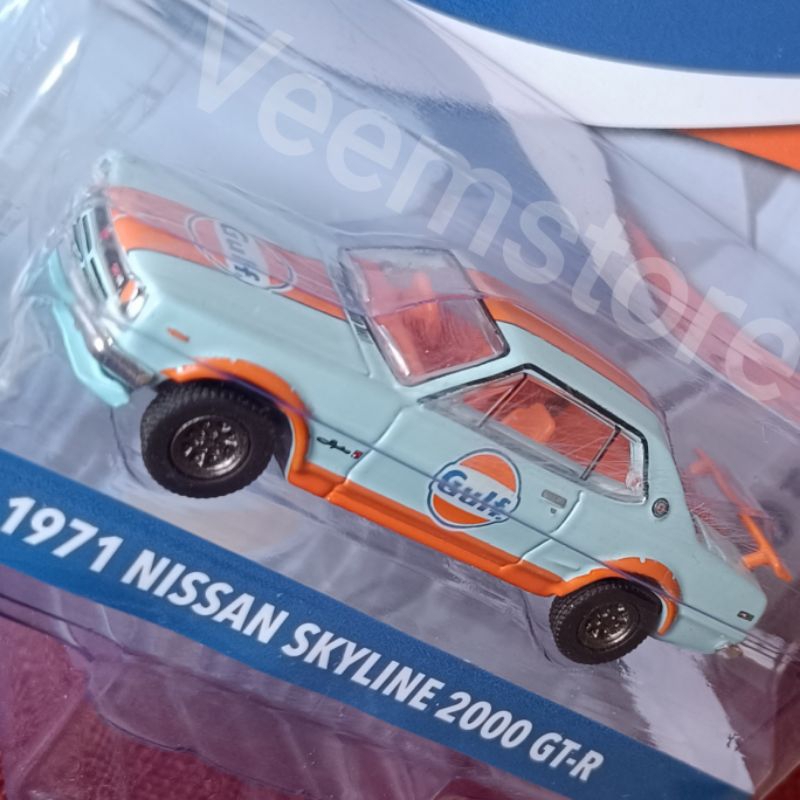Jual Die Cast 1:64 Nissan Skyline 2000 GTR 1971 [Greenlight] GULF ...