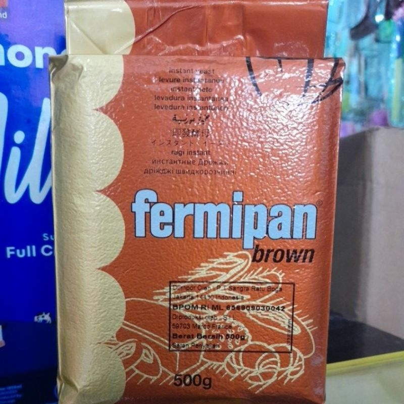 Jual ragi instant merek fermipan brown 500 g | Shopee Indonesia