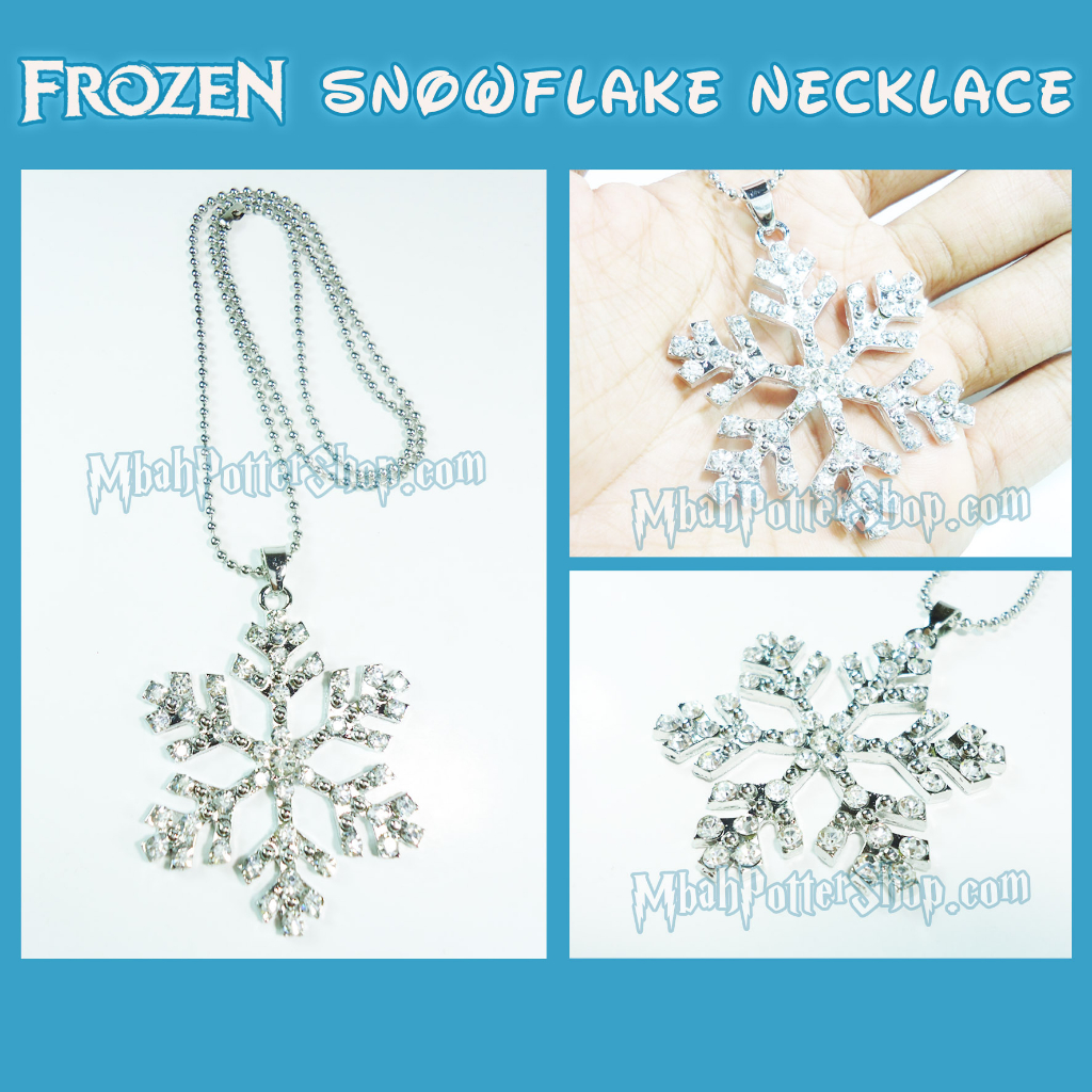Jual Frozen Snowflake Necklace Kalung Elsa Frozen Disney Salju Shopee Indonesia
