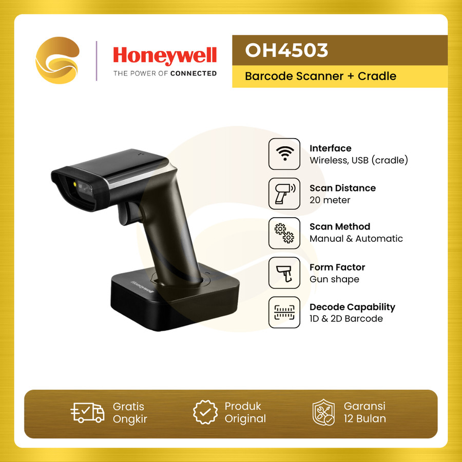 Jual HONEYWELL Barcode Scanner OH4503 With Docking 1D 2D QR Code ...