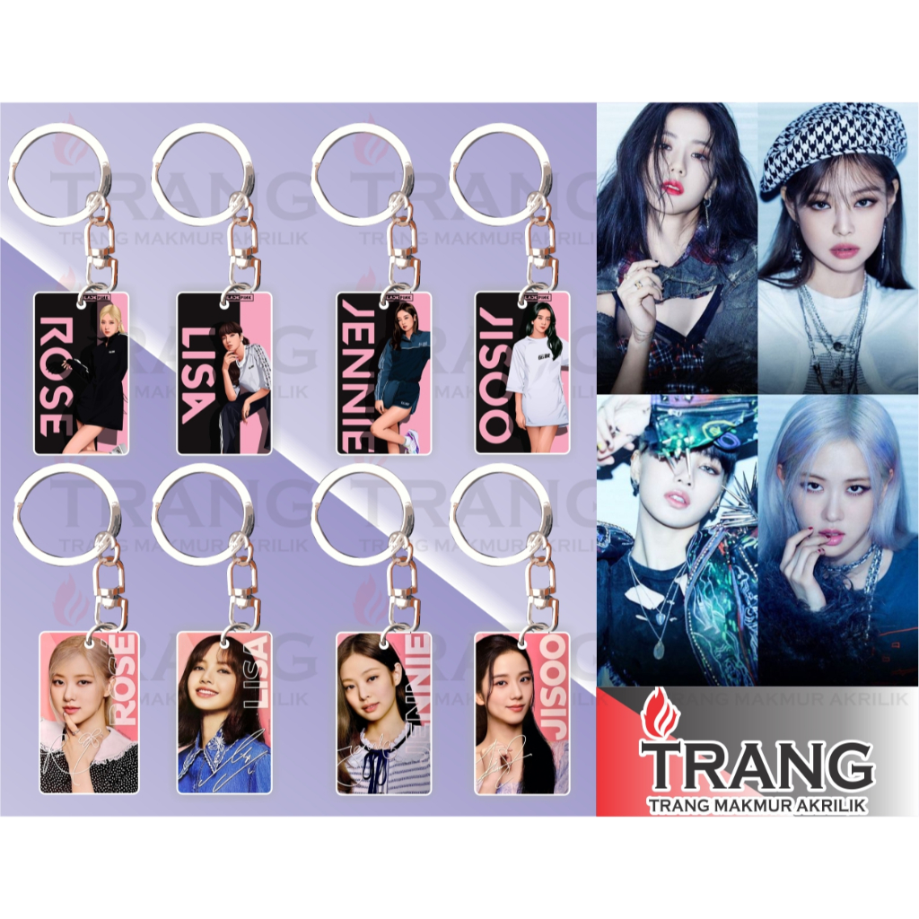 Jual Gantungan Kunci Akrilik Blackpink Lisa Jisoo Jennie Rose/Keychain ...