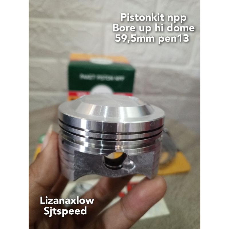 Jual piston npp bore up hi dome 59,5 mm pen13 pistonkit npp bore up ...