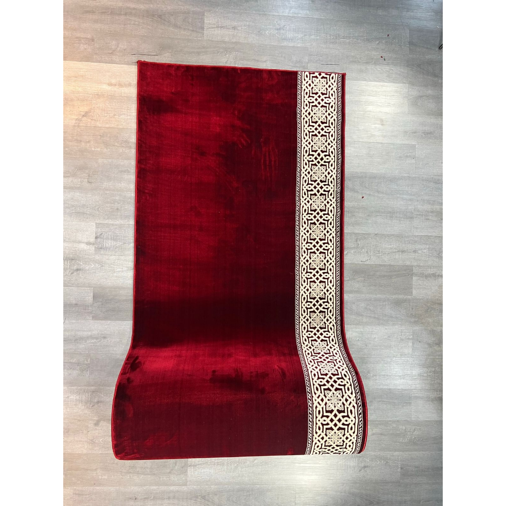 Jual Karpet Masjid Sajadah Mushola Import Turki Meteran Mirac Red Polos ...