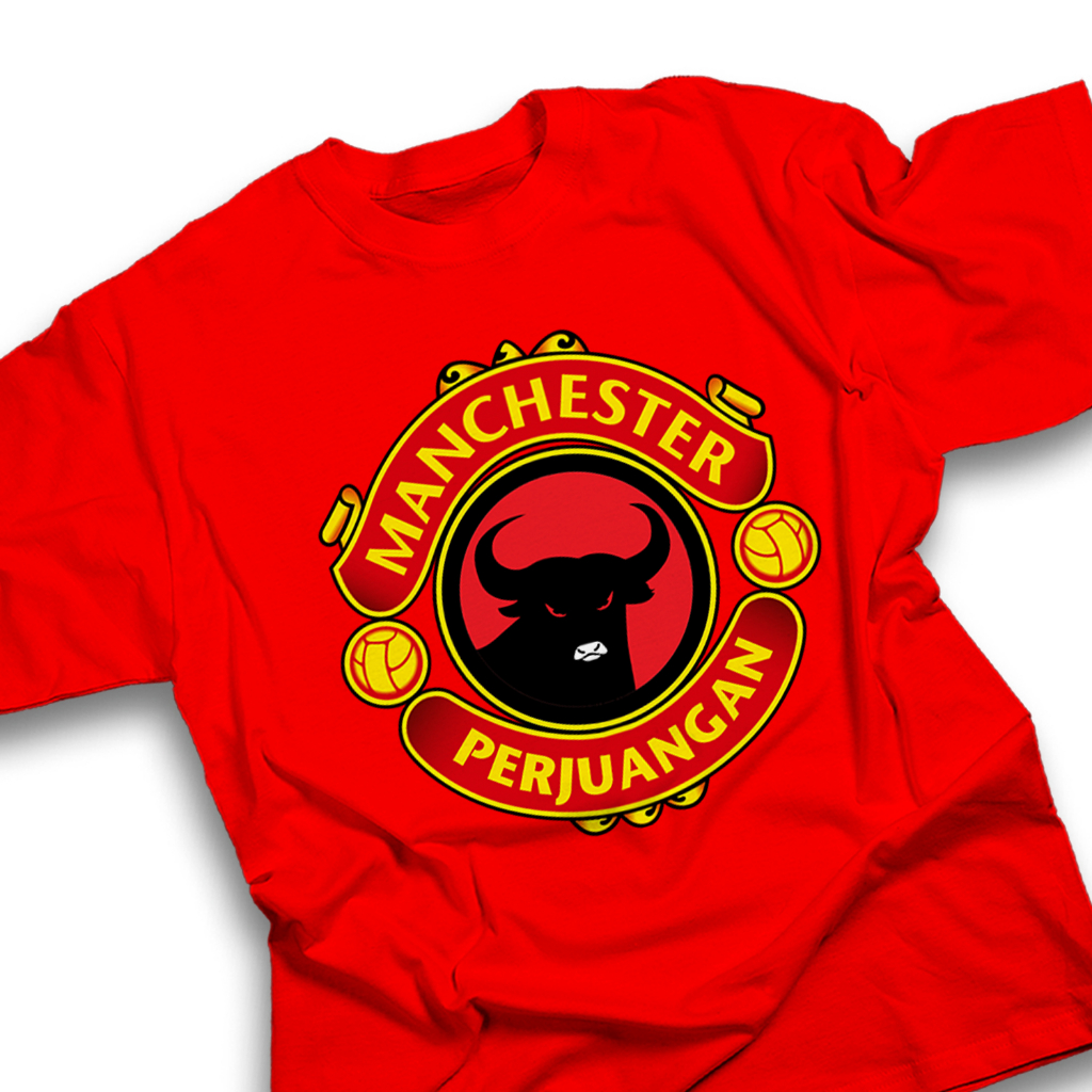 Jual Kaos partai MANCHESTER PERJUANGAN Tshirt baju distro cotton combed ...