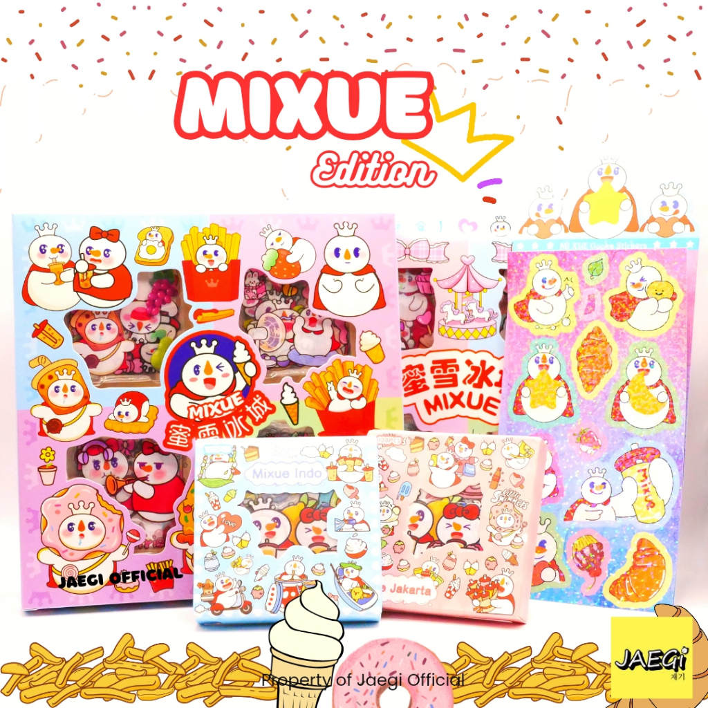 Jual JAEGi - Sticker Mixue Aesthetic Box isi 100 Pcs Premium | Shopee ...