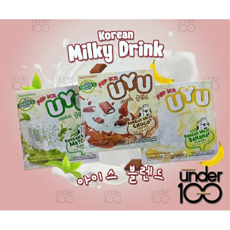 Jual POP ICE UYU KOREAN MILKY (1Renceng isi 10sachet) | Shopee Indonesia