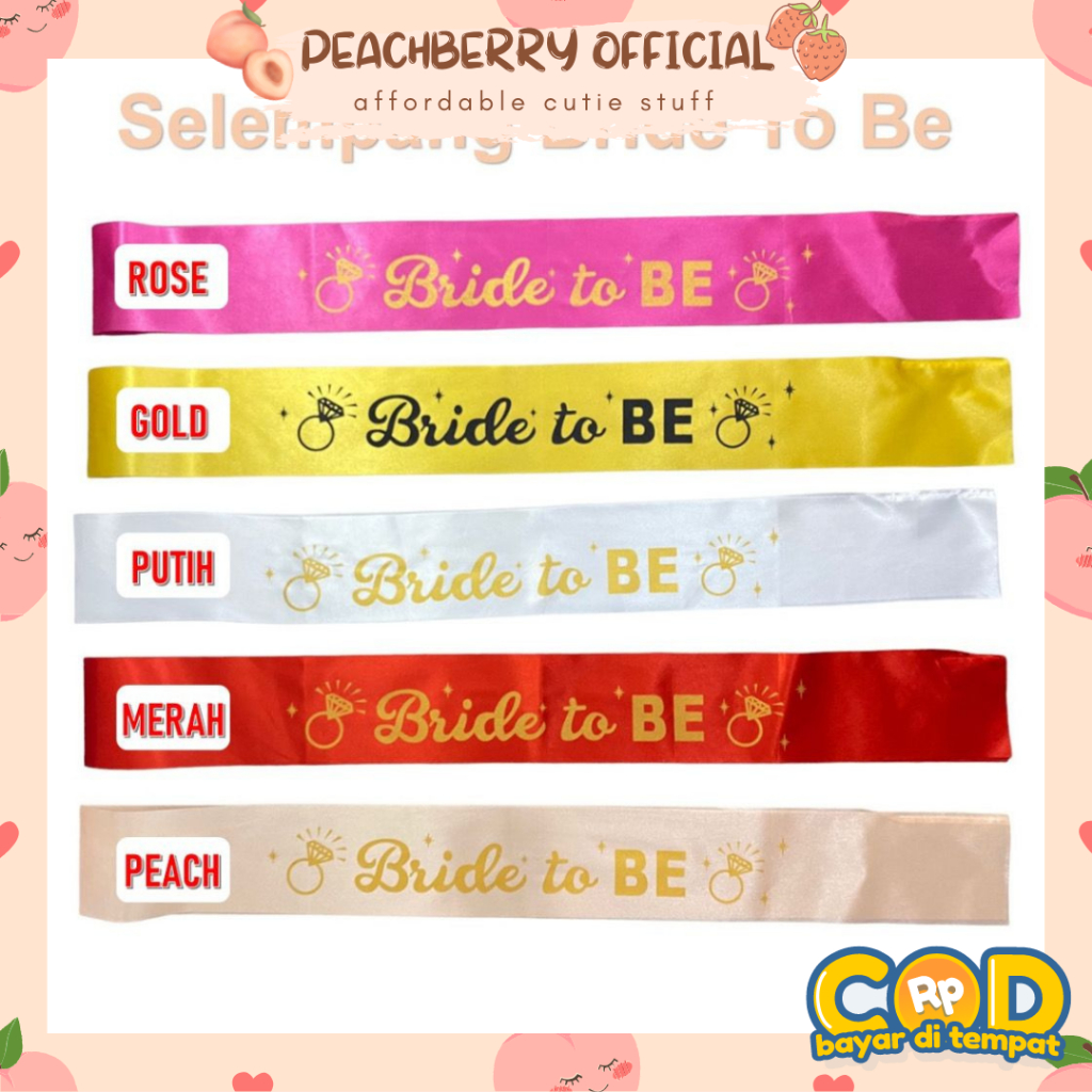 Jual Selempang Bride To Be Selendang Tunangan Slempng Bridal Shower ...
