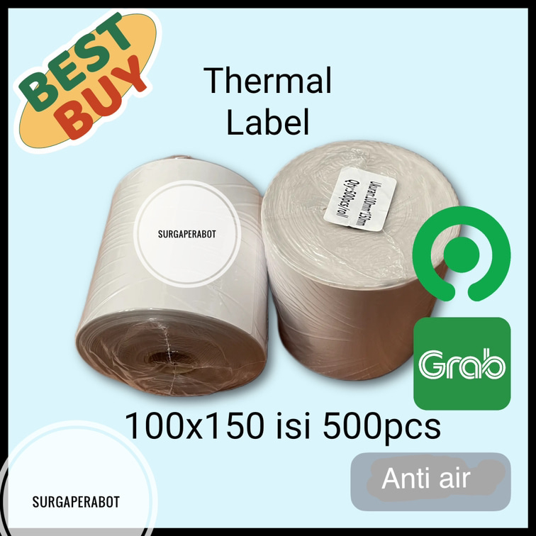 Jual Label Thermal 100 X 150 Isi 500 pcs Kertas Sticker Barcode A6 ...
