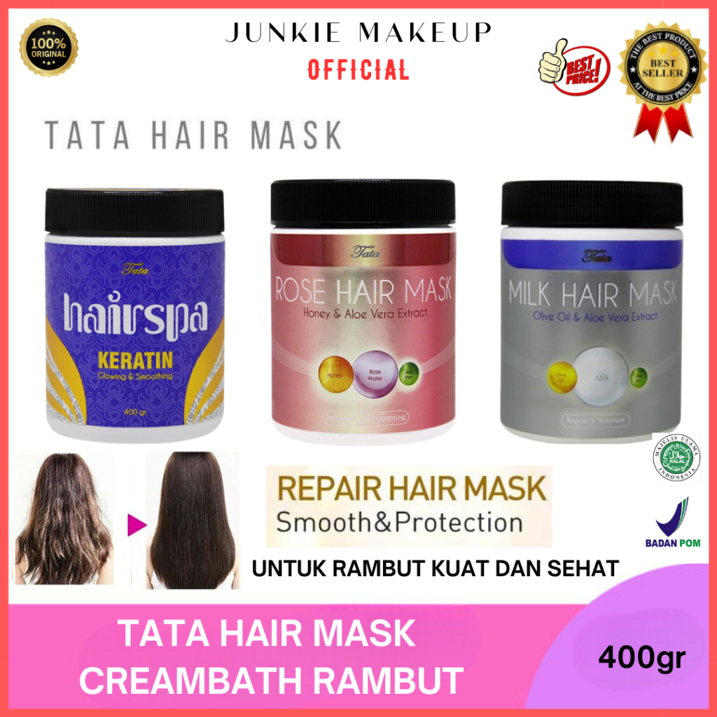 Jual JUNKIE MAKEUP - Creambath Salon Hair Mask Keratin Treatment Spa ...
