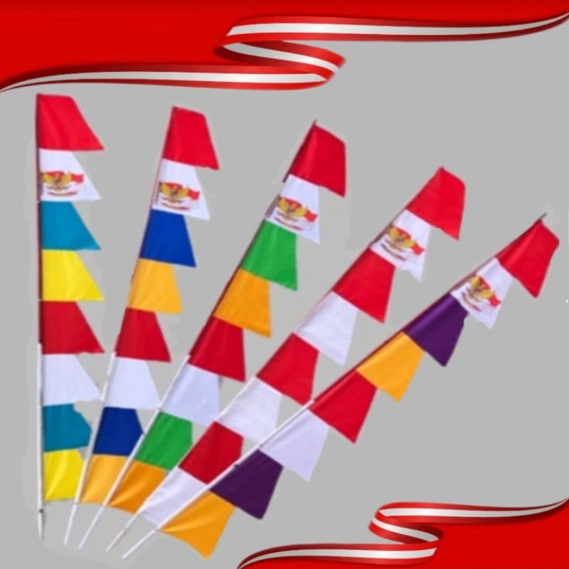 Jual Bendera umbul-umbul zigzag 8 mata daun | Shopee Indonesia