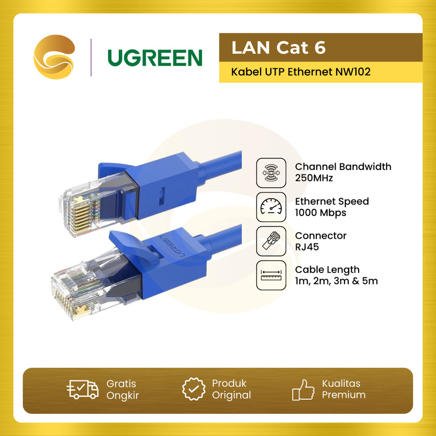 Jual UGREEN Kabel LAN Cat6 UTP Ethernet NW102 | Shopee Indonesia