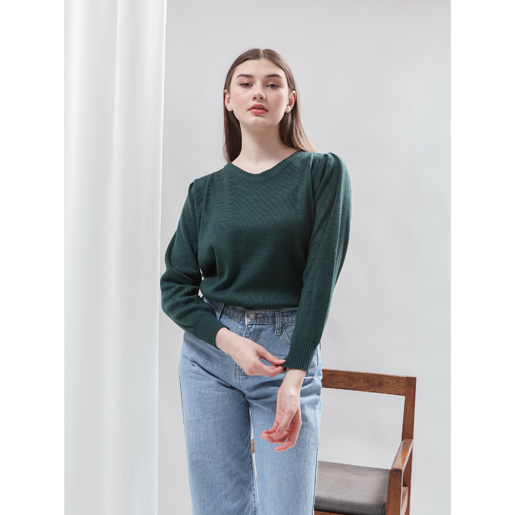 Jual NIGOO Kara Puff Knit Top Atasan Rajut | Shopee Indonesia