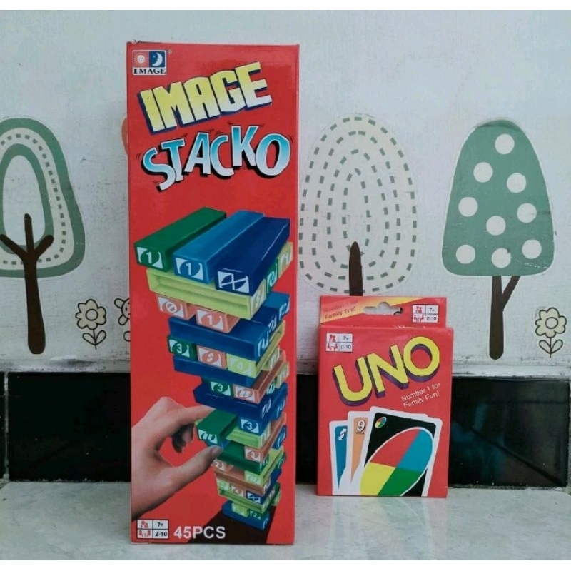Jual Mainan Anak Paketan Uno card dan Image stacko | Shopee Indonesia