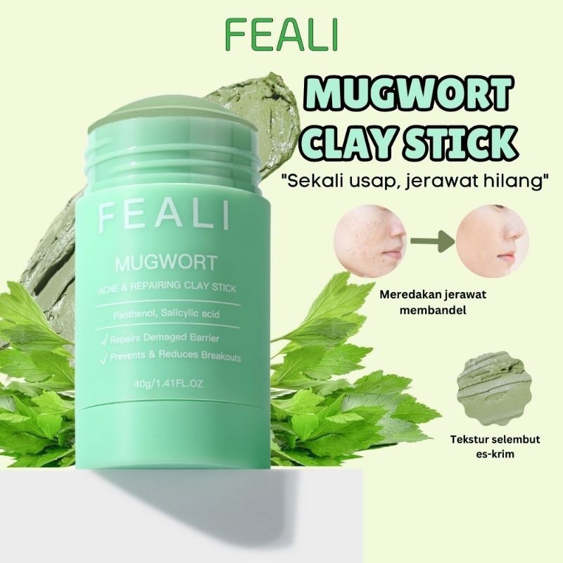 Jual Feali Mugwort Acne & Repairing Clay Stick | Masker Stick Oles BPOM ...