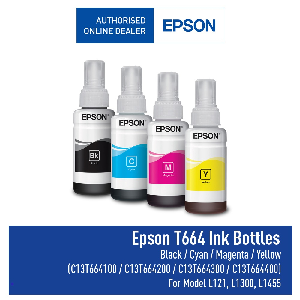 Jual Tinta Epson 664 ( Black / Cyan / Magenta / Yellow ) Original | Shopee Indonesia