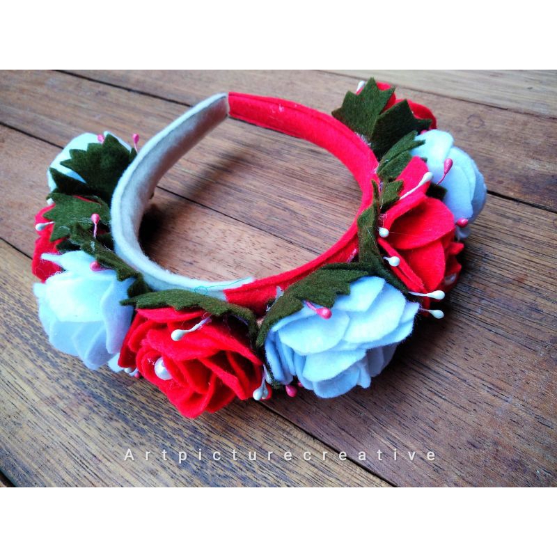 Jual Premium Bando mawar merah putih/bando atribut agustusan/edisi ...