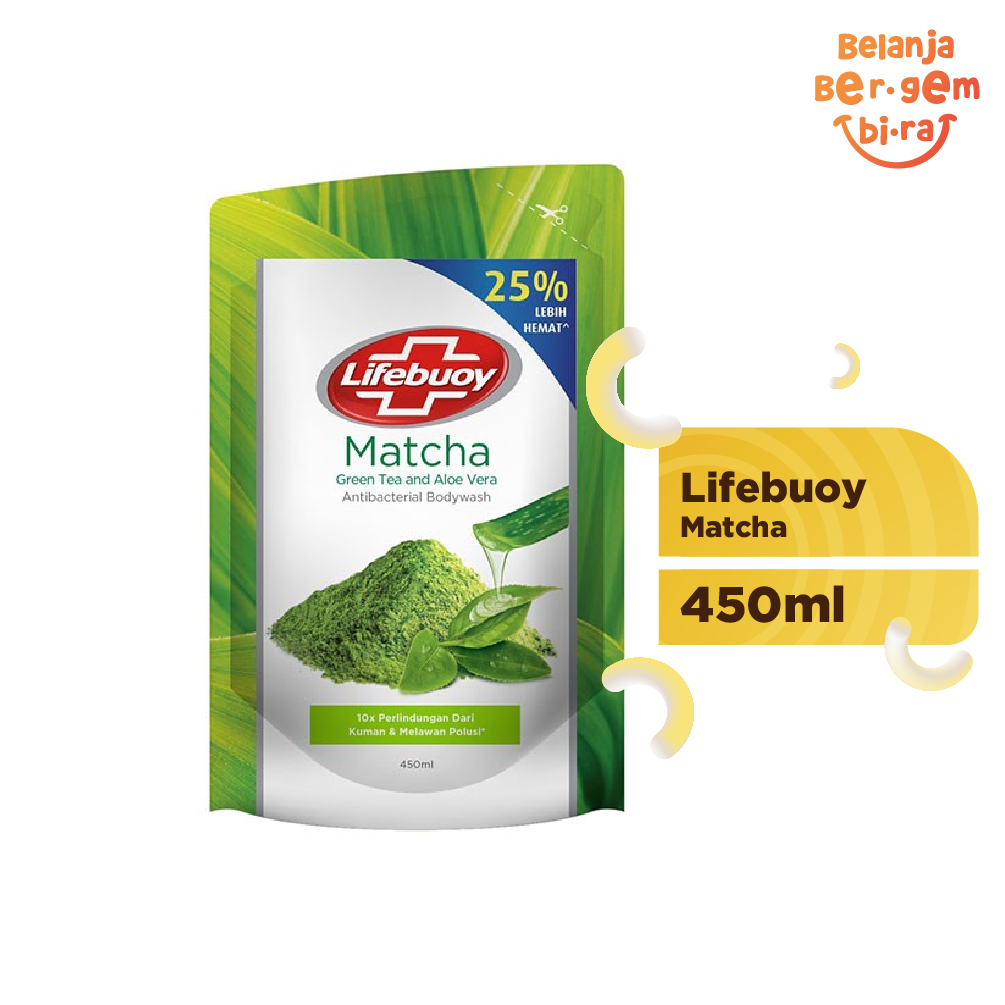 Jual LIFEBUOY BODY WASH MATCHA GREEN TEA REFILL 450 ML | Shopee Indonesia