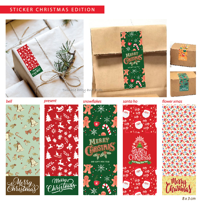 Jual CHRISTMAS STICKER LABEL STIKER NATAL HAMPERS TOPLES KARTU UCAPAN ...
