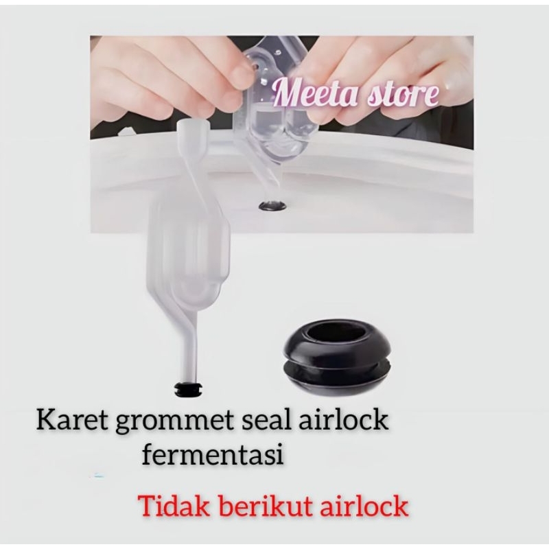 Jual grommet karet seal airlock fermentasi wine | Shopee Indonesia