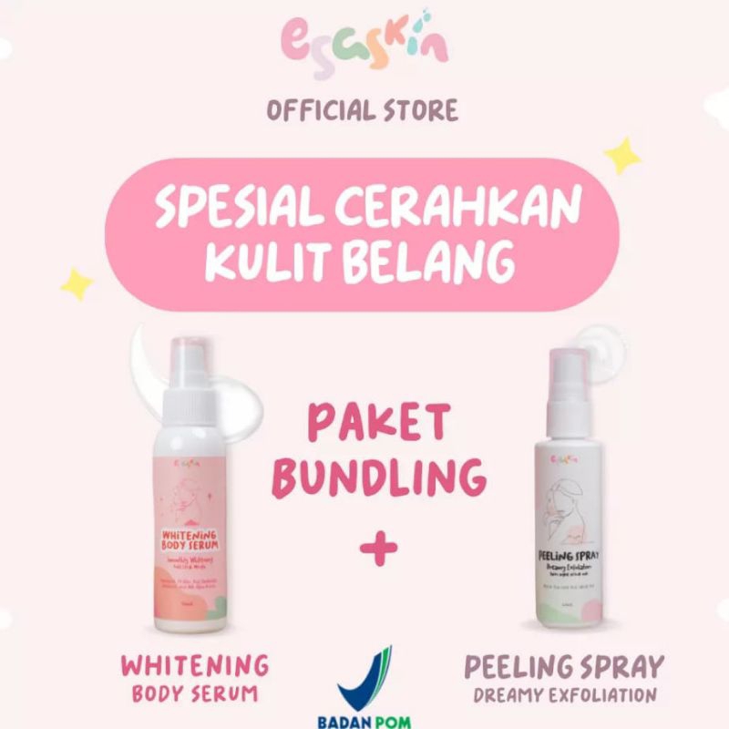Jual ESASKIN - ( Paket ) Peeling Spray dan Body Serum | Shopee Indonesia