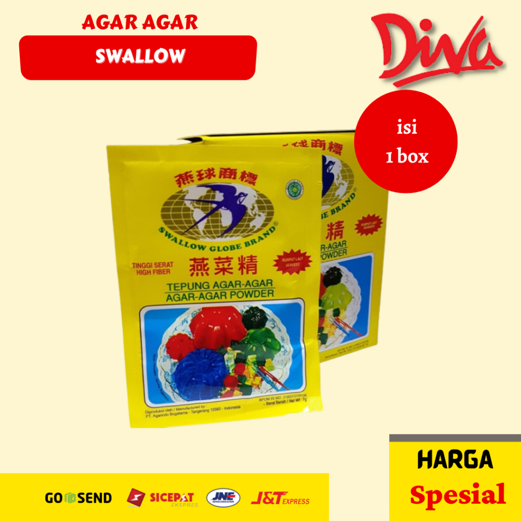 Jual [1 box] Agar Agar Swallow Plain 1 Kotak | Shopee Indonesia