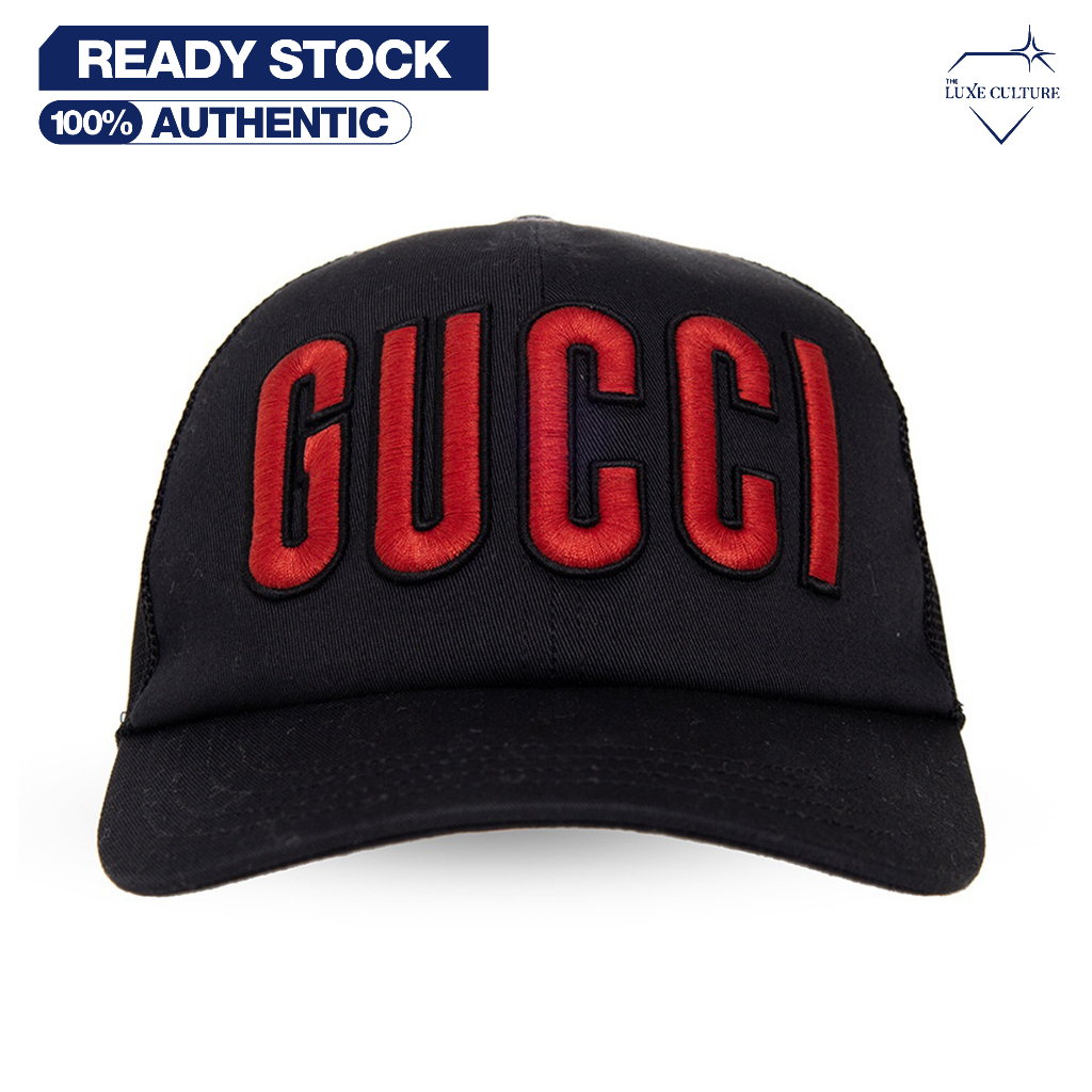 Jual Gucci Red Logo Black Cap / Topi Branded Original | Shopee Indonesia
