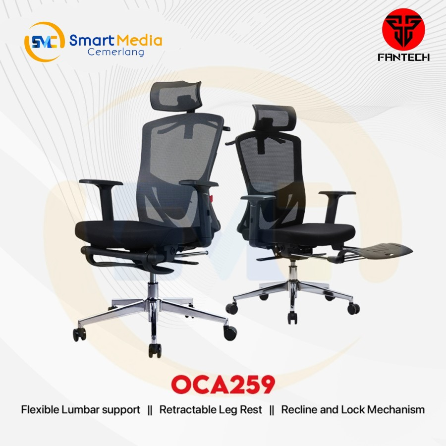 Jual Fantech OCA259 Kursi Kantor Kerja Jaring Premium Office Chair ...