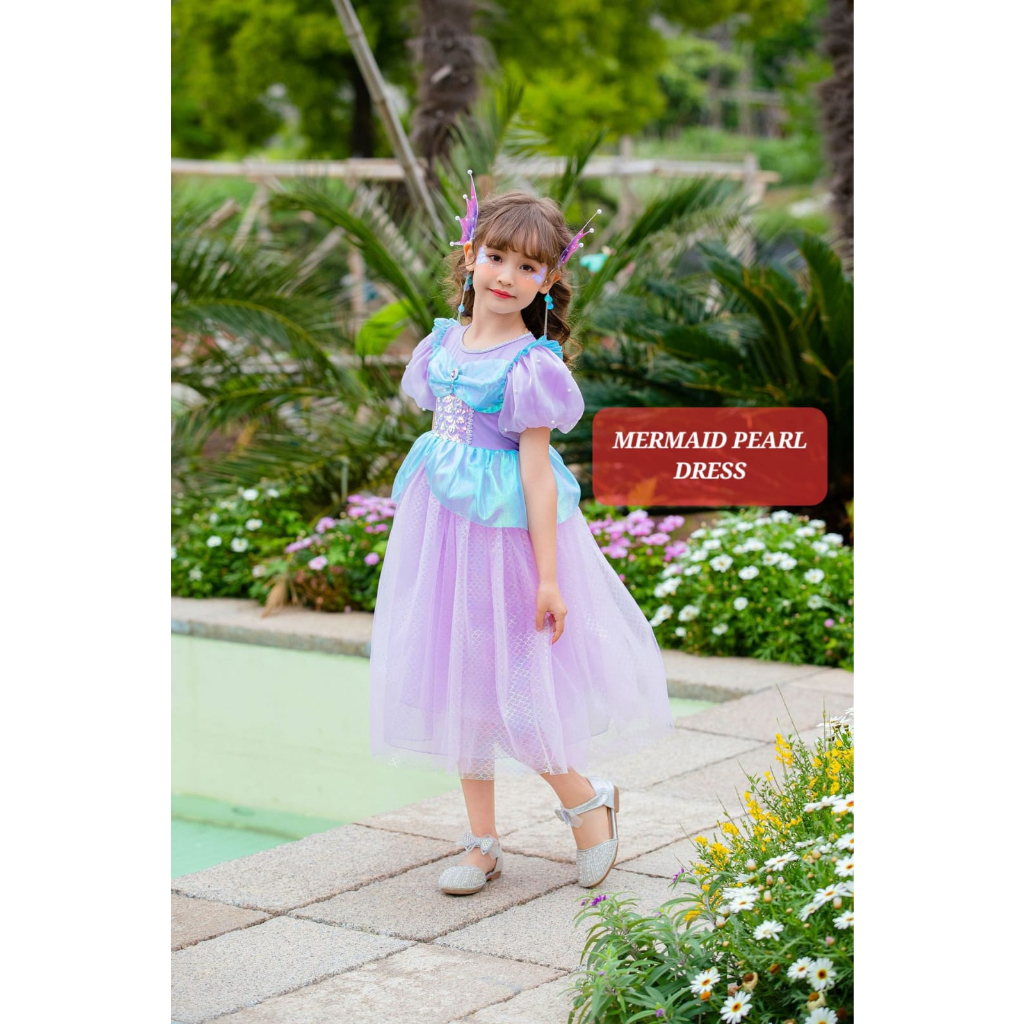 Jual MILANBERRY MERMAID PEARL DRESS BAJU PRINCESS ARIEL DUYUNG KOSTUM ...