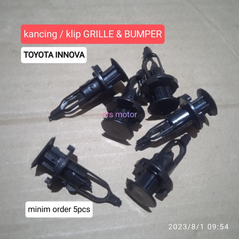 Jual kancing klip clip GRILLE radiator depan dan bumper TOYOTA INNOVA ...