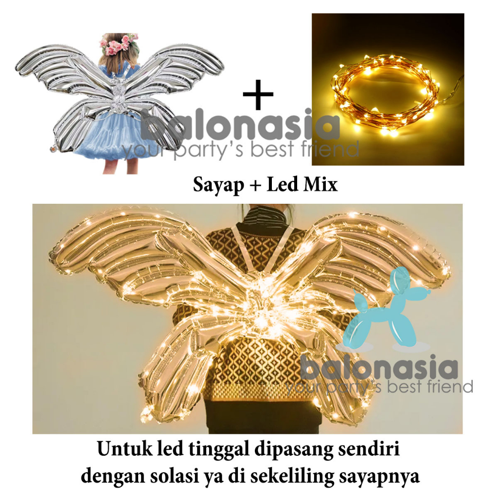 Jual Balon Foil Sayap Kupu Kupu/ Sayap Angel / Sayap Peri/ Butterfly ...