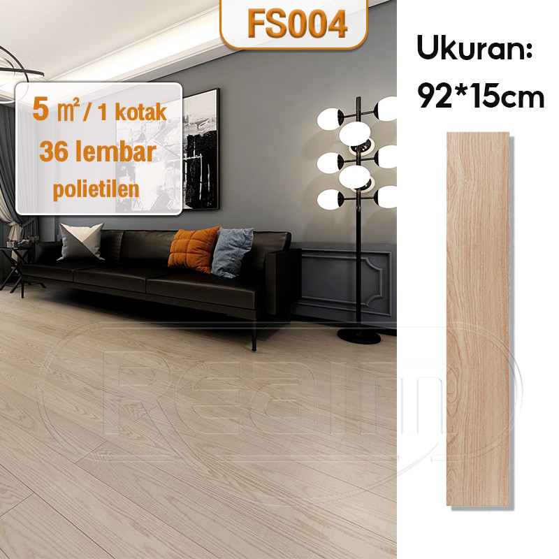 Jual REAIM [36 buah/1 kotak] PVC Floor Vinyl Lantai Stiker 91.4cmX15.2cm Vynil Flooring Stiker ...