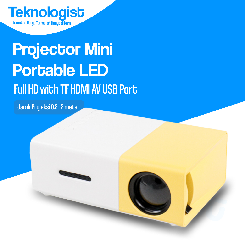 Jual Proyektor Projector Mini Portable LED Full HD with TF HDMI AV USB ...