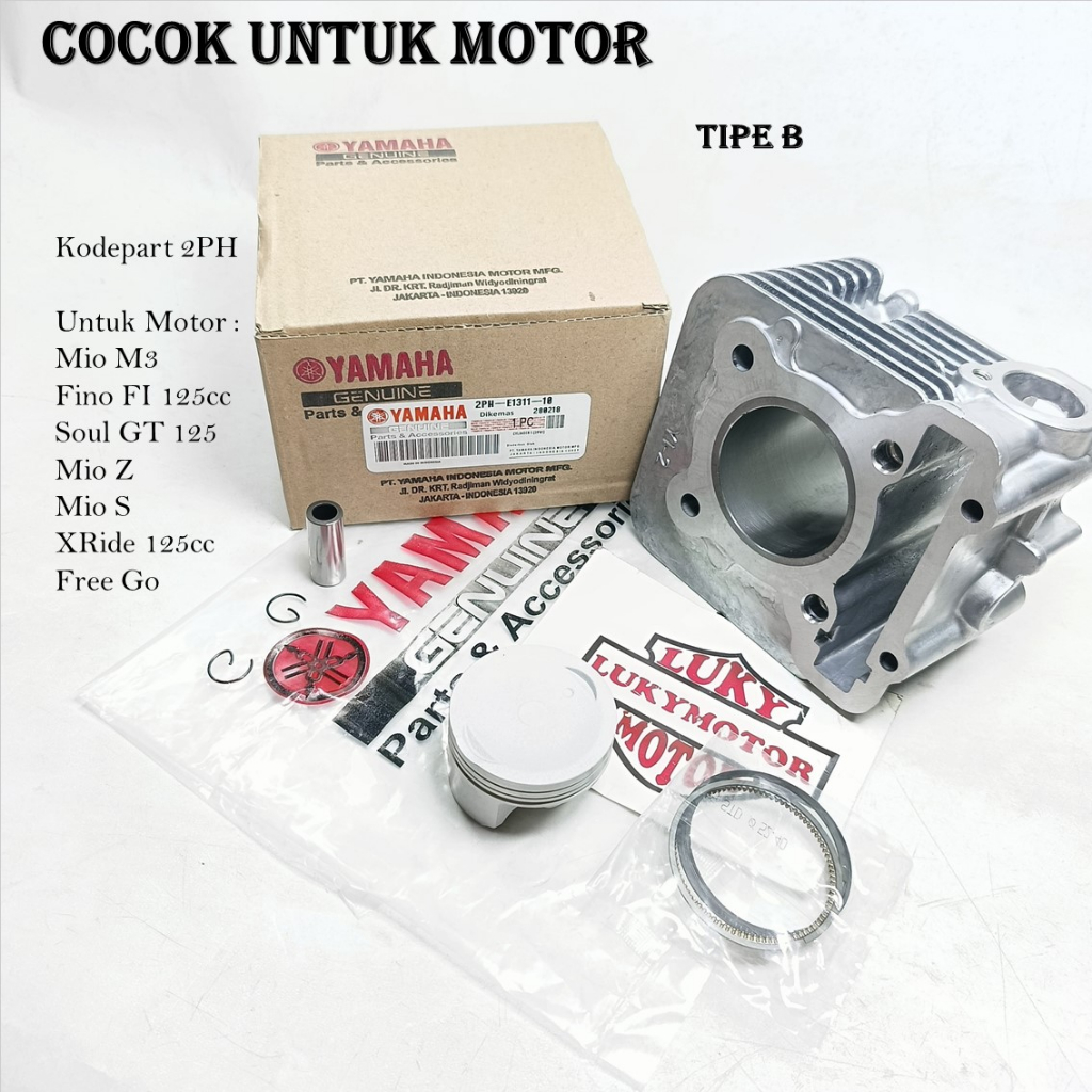 Jual BLOK SEHER ( 125 CC ) SET KOMPLIT PISTON MIO M3 , FINO FI 125 , MIO S , Z , SOUL GT 125 ...