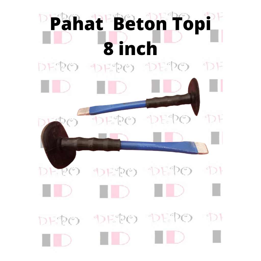 Jual Pahat Beton Besi Topi Rata Gepeng / Cold Chisel 8 Inch | Shopee ...