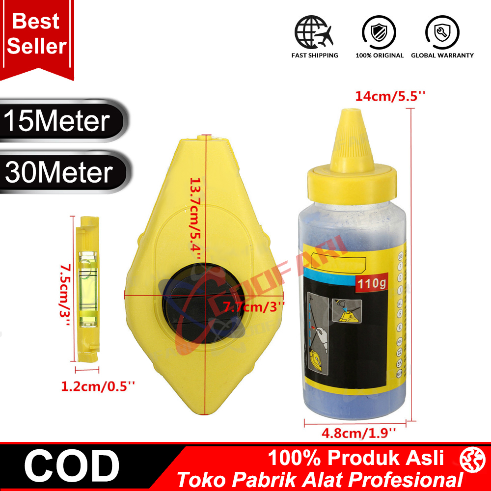 Jual sipatan / lot benang /tarikan benang / chalk line | Shopee Indonesia