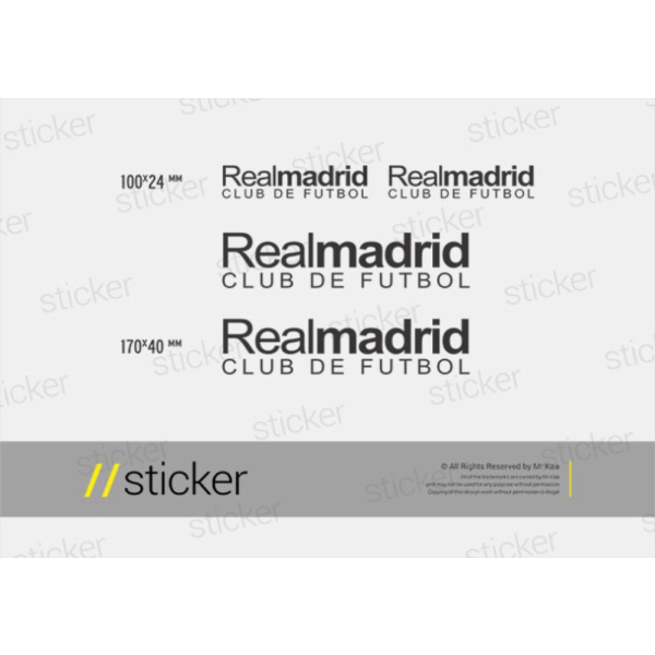 Jual Promo FC Real Madrid 02 - Cutting Sticker Stiker Oracal Limited ...