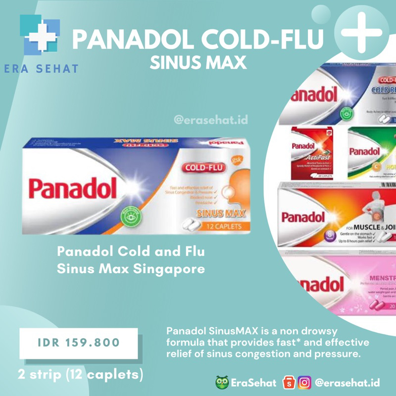Jual Panadol Cold and Flu Sinus Max Singapore | Shopee Indonesia
