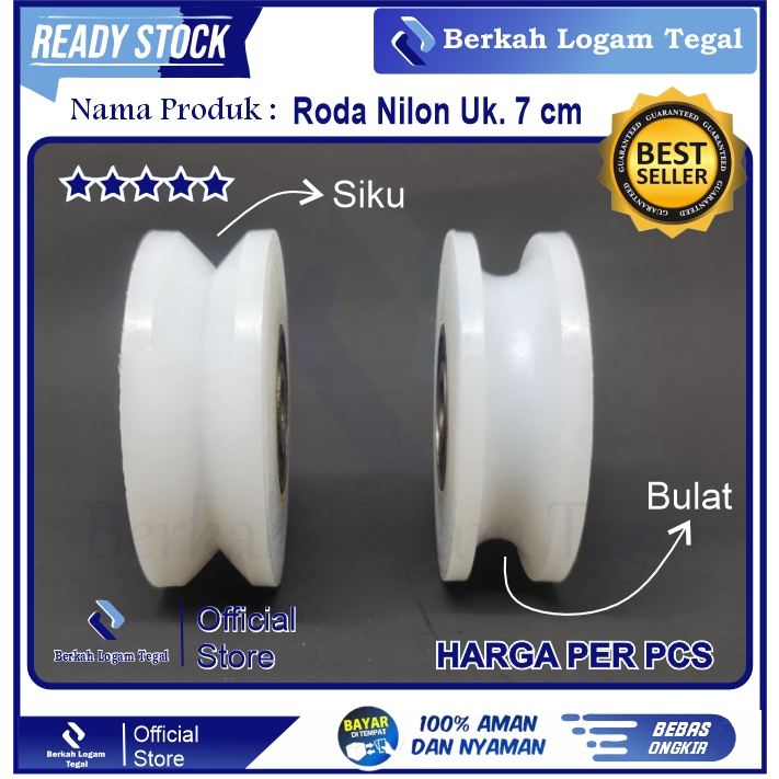 Jual Roda Pagar Nilon 7 cm Tanpa Rumah Roda Tambahan Bearing 100% Baru ...